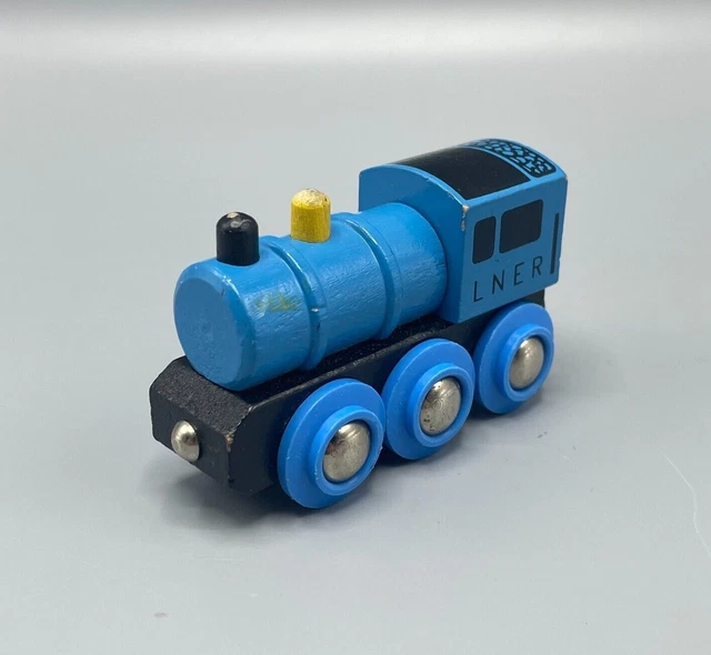 VINTAGE BRIO LNER Big Blue Engine Wooden Magnetic Train - Made in ...