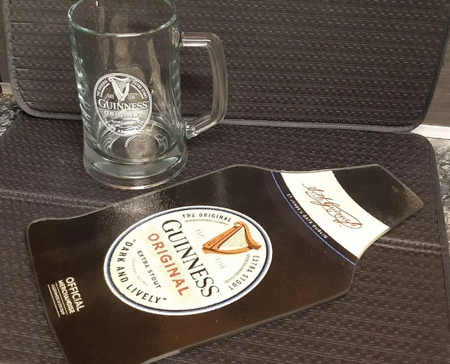 GUINNESS GLASS AND Chopping Board £5.00 - PicClick UK