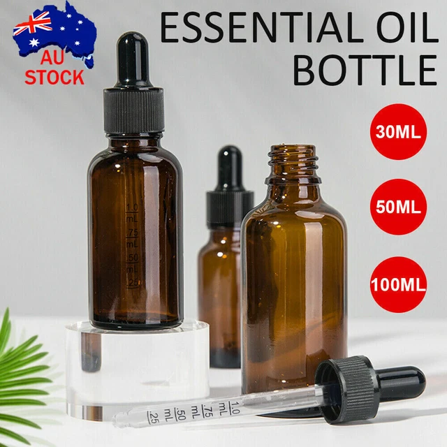 AMBER GLASS DROPPER Bottle Tamper Evident Pipette Eye Ear Drop ...