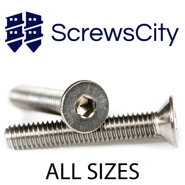 M3 M4 M5 M6 M8 Countersunk Bolts Allen Socket Screws Stainless Steel A2 £1.98 - PicClick UK