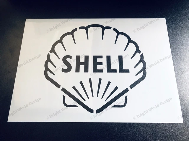 SHELL OIL STENCIL | A4/A3/A2 | Template Wall Sign Plaque Barrel Crate ...