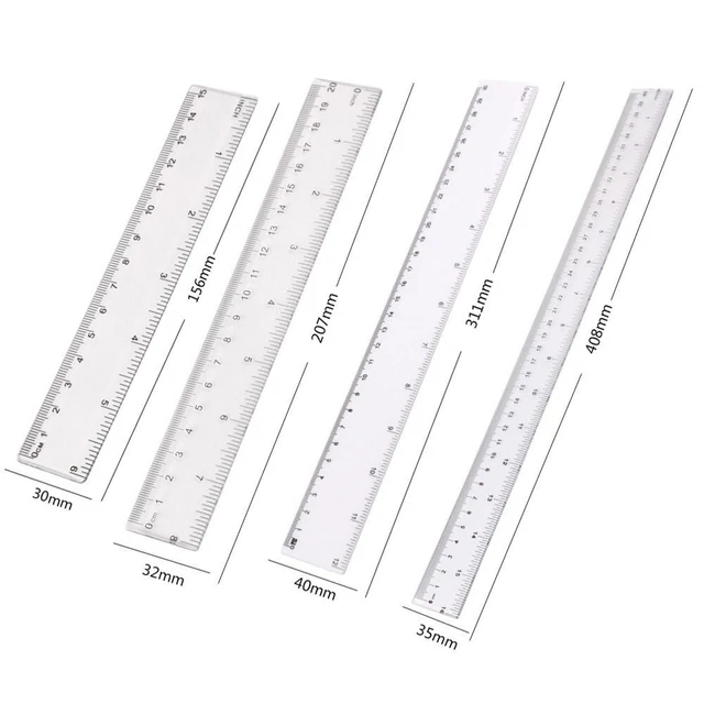 6 INCH 8 Inch 12 Inch 16 Inch Straight Ruler Measuring Tool Scale Ruler ...