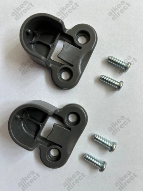 IKEA PAX RAIL 2 brackets 4 screws gray, Part # 130627, 100325 - NEW USA ...