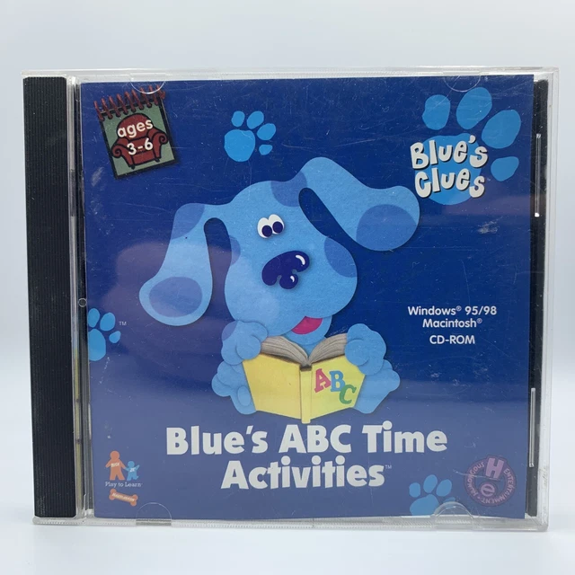 BLUES CLUES ABC Time Activities Vintage 1998 PC CD centre d'activités 3 ...