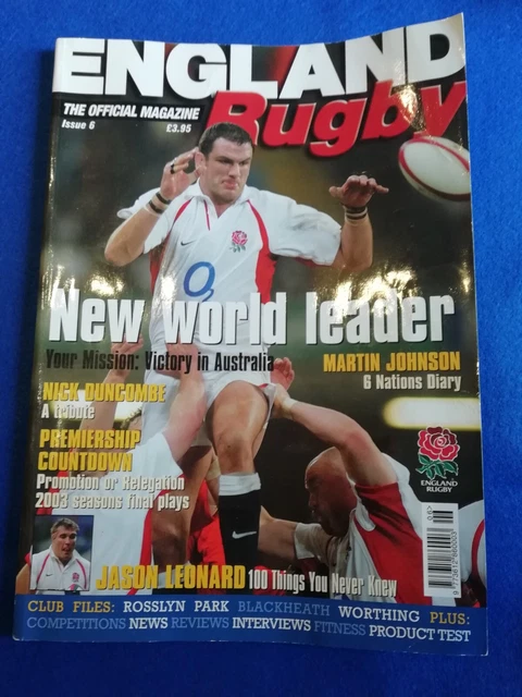 VERY RARE - The Official England Rugby Magazine - Issue 6 - The Grand ...