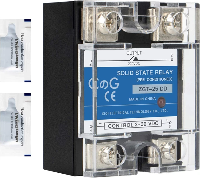 SOLID STATE RELAY SSR-25DD, DC to DC Input/Output, 3-32VDC, 25A ...
