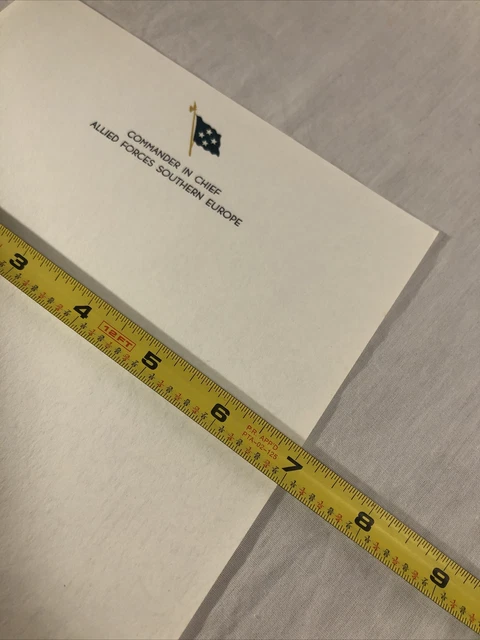 BLANK NAVAL NAVY Letterhead Watermark Stationery Allied Forces Southern ...