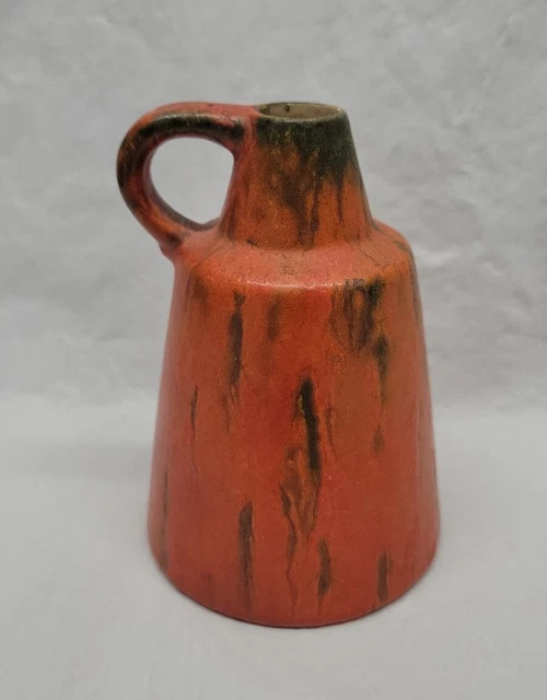 GERMAN VULCANO POTTERY Pitcher by Ruscha red and green glaze #328 4 ...