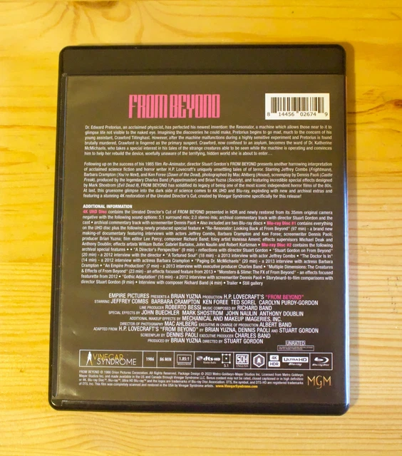 FROM BEYOND 4K UHD Blu-ray Vinegar Syndrome Stuart Gordon H.P ...