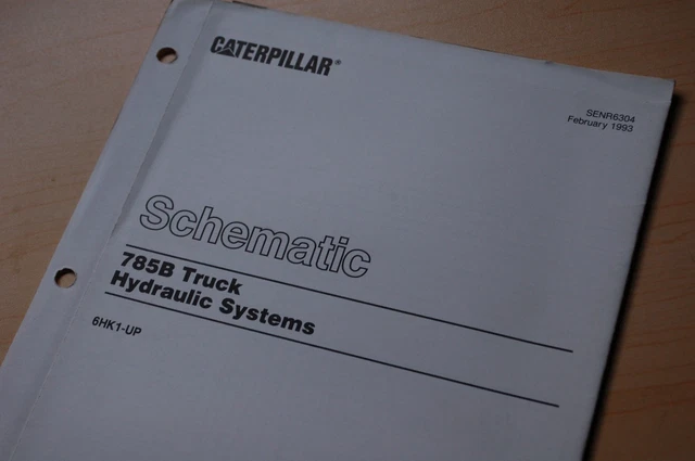 CATERPILLAR 785B MÜLL Lkw Hydraulische Schaltplan Diagramm Manuell ...