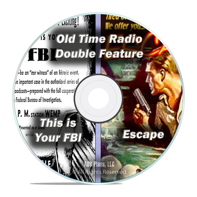 ESCAPE + THIS Is Your FBI, 646 Episodes, Old Time Radio Shows, OTR, DVD ...