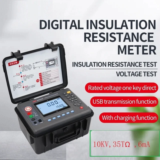 HIGH VOLTAGE RESISTANCE Tester H/V Insulation Meter With Range 10KV ...