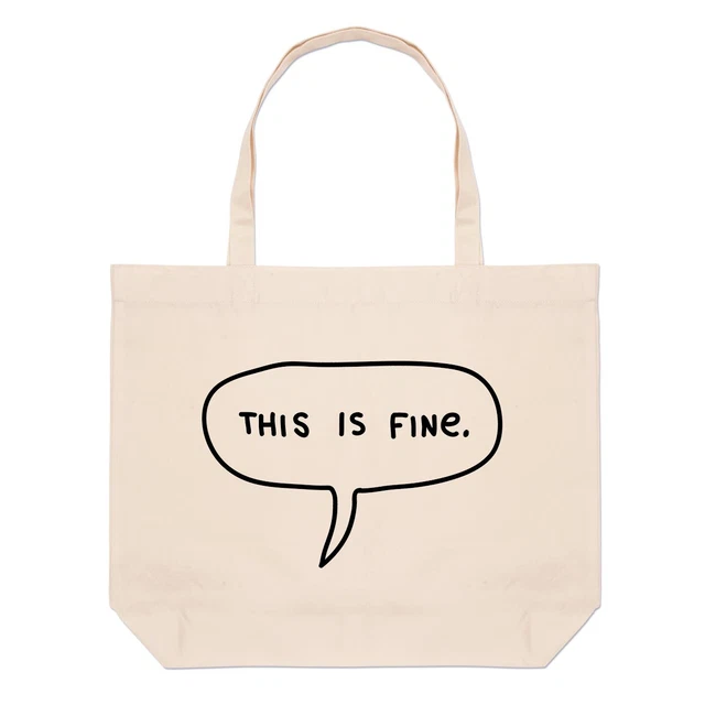 C'EST FIN DESSIN Animé Meme Bulle Grand Plage Sac Drôle Anniversaire ...