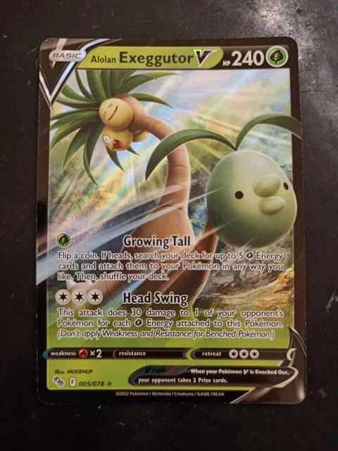 ALOLAN EXEGGUTOR V Pokemon Card (Pokémon GO Set, 005/078, NM) EUR 2,12 ...