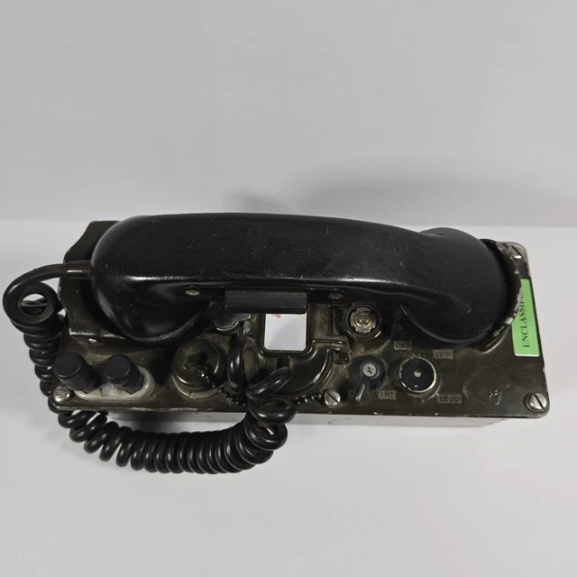 VINTAGE US ARMY Field Telephone Set TA-312/PT Military Radio Untested ...