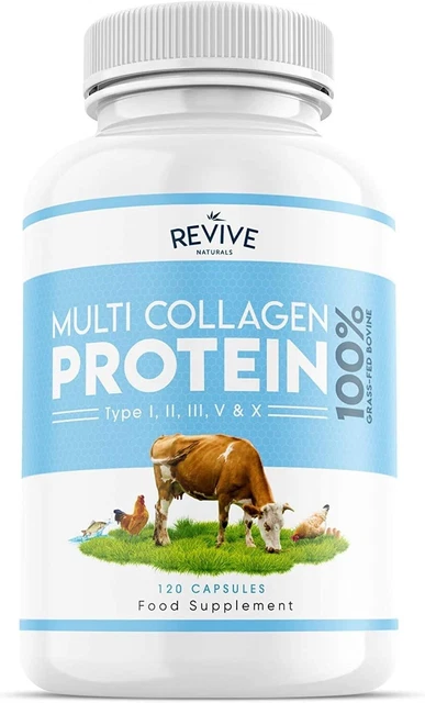 MULTI COLLAGEN PROTEIN Capsules - Types I, II, III, V & X - Hydrolysed Grass Fed £15.59 ...
