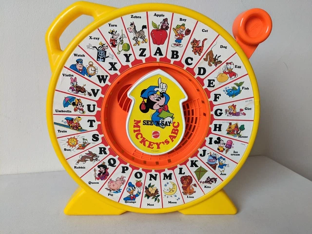 VINTAGE 1980S MATTEL / Disney - Say 'N' See / Mickey's ABC - Alphabet ...