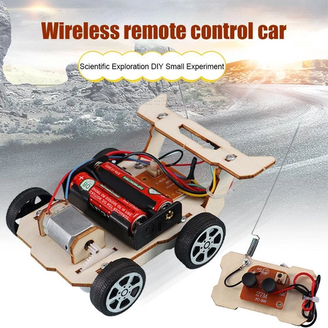 3D WOODEN DIY Assembly Remote Control Car Model Kits Study Science Gift ...