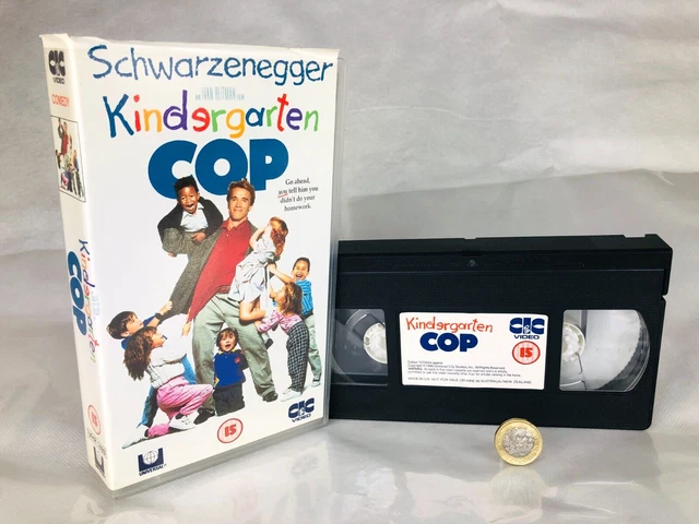 VHS VIDEO TAPE Kindergarten Cop Arnold Schwarzenegger Film Movie ...