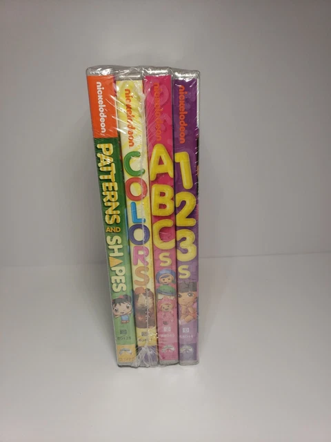 RARE 4PACK NICKELODEON Let's Learn Lot of 4 DVD's ABC, 123, Colors ...