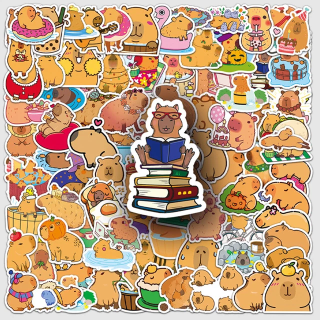 100PCS CUTE CAPYBARA Stickers Waterproof Capybara Stickers for ...