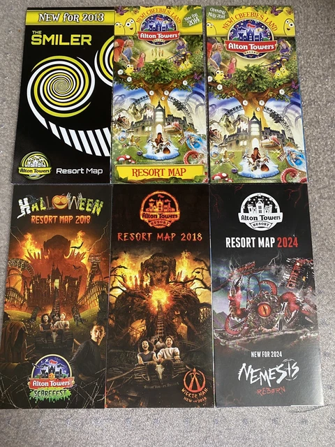 ALTON TOWERS MAP Bundle, Bundle of Resort Maps, Theme Park Guide. £10. ...