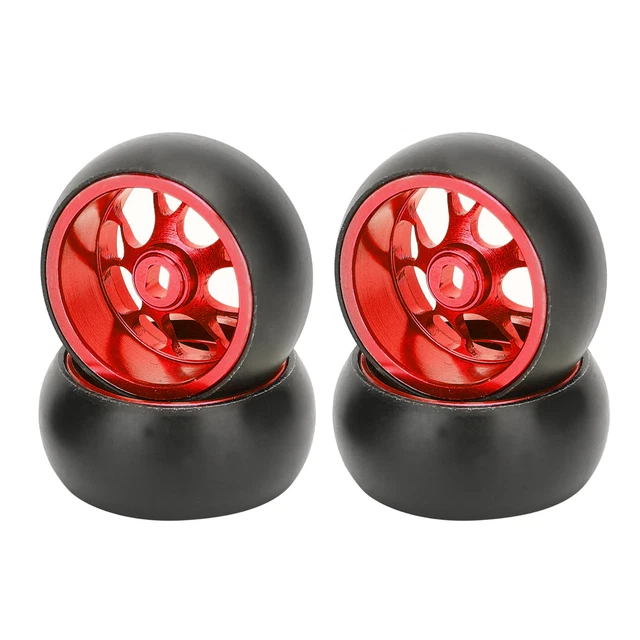 (RED)REMOTE CONTROL METAL Wheel Hub Drift Tires Replacement For Wltoys ...