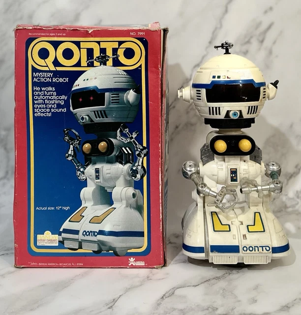 VINTAGE QONTO ROBOT San Ku Kai Tonto Sidero Bandai Japan Message from ...
