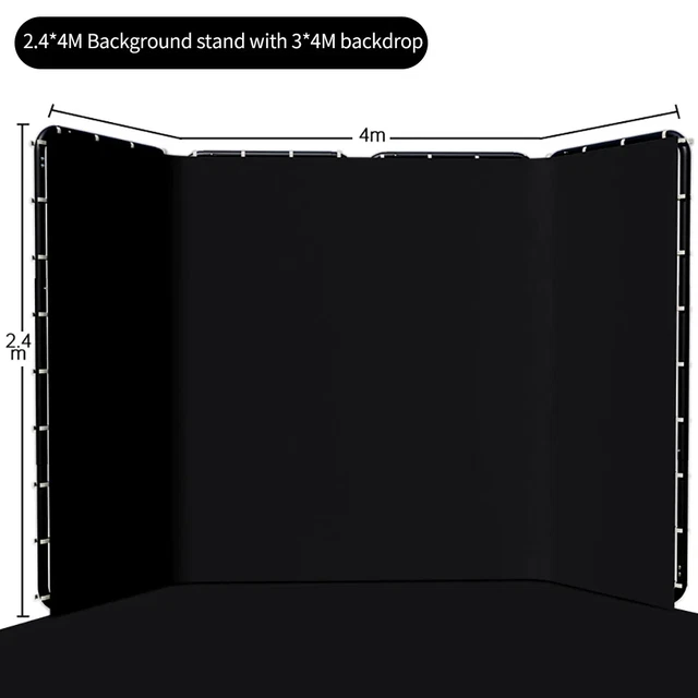 GREEN SCREEN 2.4X4M Collapsible Chroma Key Backdrop Wrinkle-Resistant ...