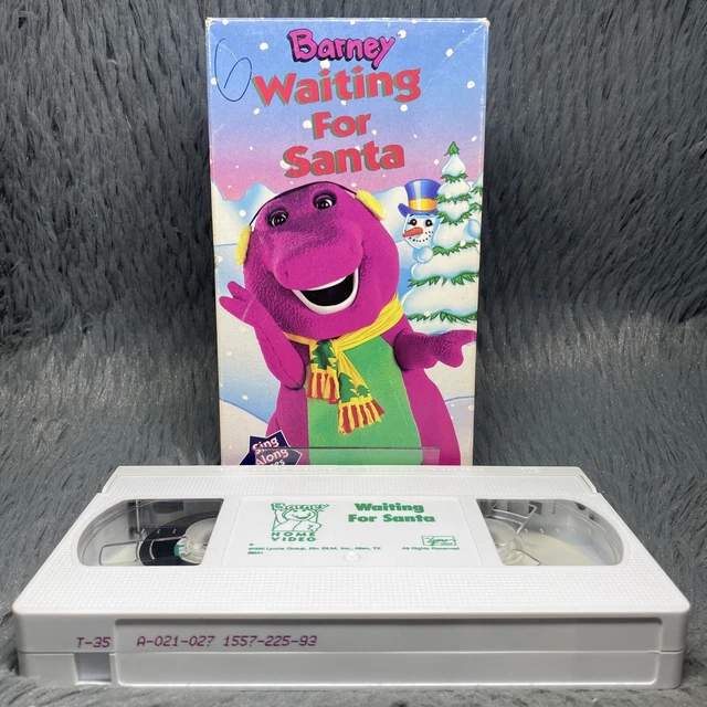 BARNEY WAITING FOR Santa VHS Tape 1992 Sing Along Lyons Group Christmas ...