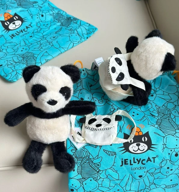 VALENTINE'S DAY GIFT Jellycat Fluffy Panda Backpack - Plush Toy with ...