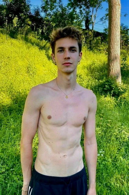 Shirtless Male Lean Swimmers Build Hunk Cute Beefcake Outdoors Photo