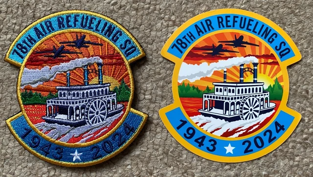 USAF 78TH AIR Refuelling Squadron KC-10 Decommissioning Patch & Sticker ...