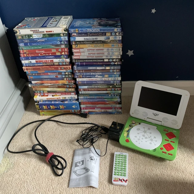 TOY STORY PORTABLE Dvd Player Boxed - with Disney/Kids X56 DVD Bundle ...