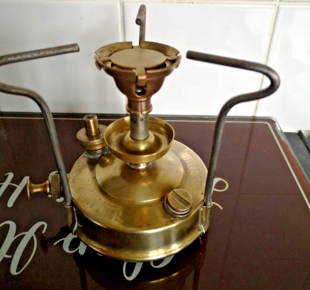 VINTAGE BRASS PARAFFIN Stove Monitor 17B British Made Camping Primus £ ...