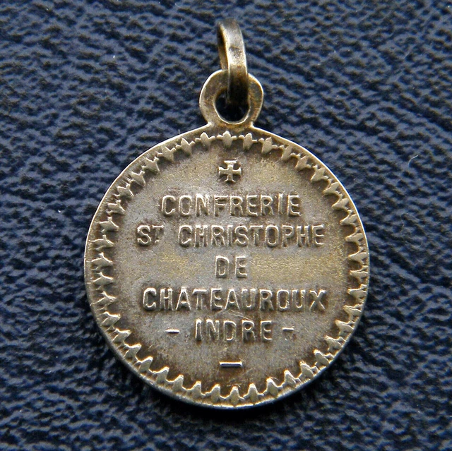 MÉDAILLE RELIGIEUSE ANCIENNE de St Christophe Confrérie Chateauroux ...