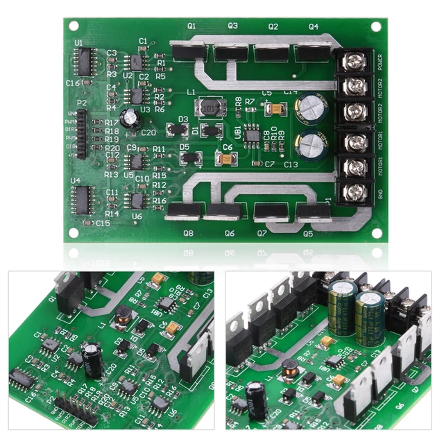 DUAL MOTOR-TREIBER-MODUL BOARD H-Bridge DC MOSFET IRF3205 3-36V 10A ...