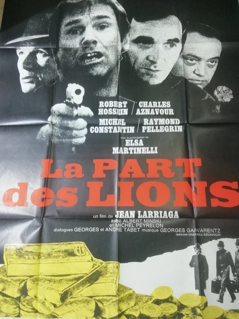 ANCIENNE AFFICHE DE cinéma originale - " LA PART DES LIONS " - 120 x 160 cm EUR 20,00 - PicClick FR
