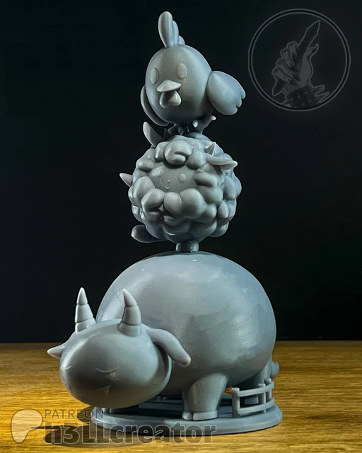 DIORAMA - PALWORLD - Fan Art Figure - Stampa 3D resina 150 mm EUR 34,95 ...