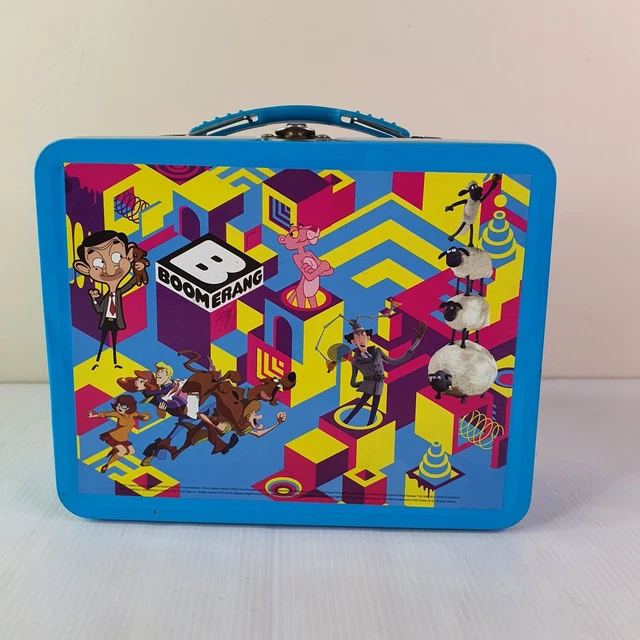 BOOMERANG ENTERTAINMENT LUNCH Box Tin Mr Bean Scooby Inspector Gadget ...