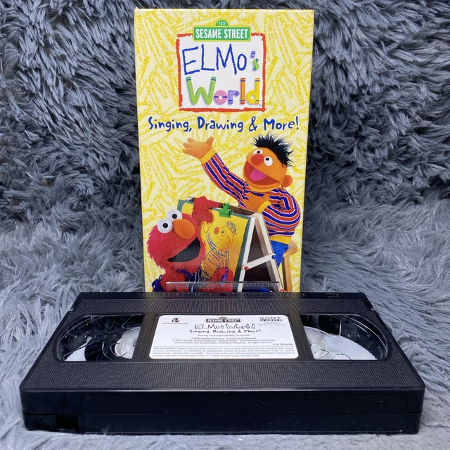 SESAME STREET ELMOS World - Singing, Drawing More VHS Tape 2000 Cartoon ...