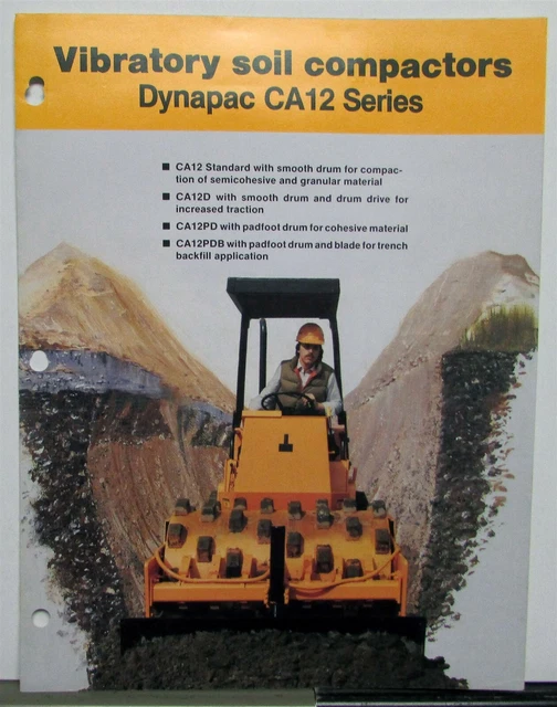 1984 DYNAPAC CA12 Series Vibratory Soil Compactor Specs Construction ...