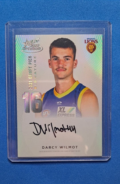 AFL SELECT OPTIMUM 2022 Darcy Wilmot Draft Pick Signature Platinum ...