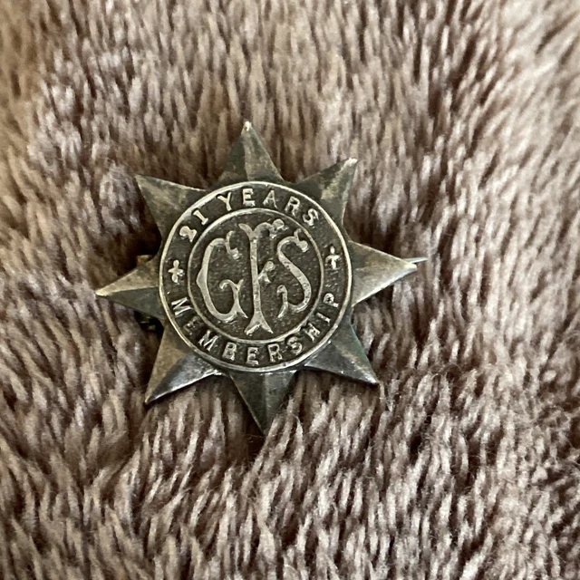 VINTAGE BADGE STERLING Silver 1934 Girls Friendly Society Hallmarked £ ...