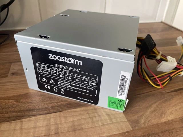 ZOOSTORM LPA-300C 300W Desktop Psu Atx Power Supply Unit - Gwo £14.99 - PicClick UK