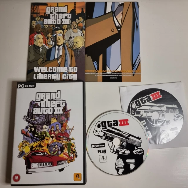 GRAND THEFT AUTO III PC CD Rom GTA 3 - Manual +Poster Map Very Good ...