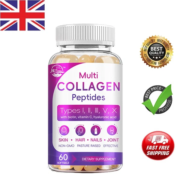 COLLAGEN BIOTIN CAPSULES for Hair,Skin,Nails,Premium Collagen Vitamin ...