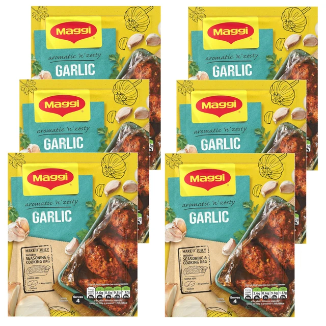 MAGGI, AROMATIC & Zesty, Garlic Chicken, 6 Sachets £12.95 - PicClick UK