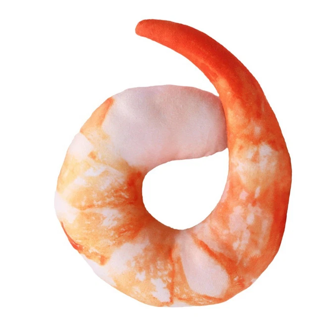 DOG PLUSH SQUEAKY Toy 3D Simulation Shrimp Meat Bite Resistant Stuffed ...
