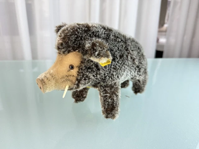 PELUCHE STEIFF ANIMAL collectionneur 2670/15 sanglier 15 x 20 cm ...